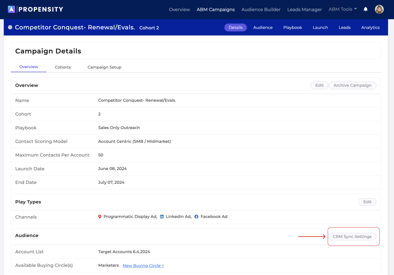 How to Setup CRM Sync Settings – Propensity